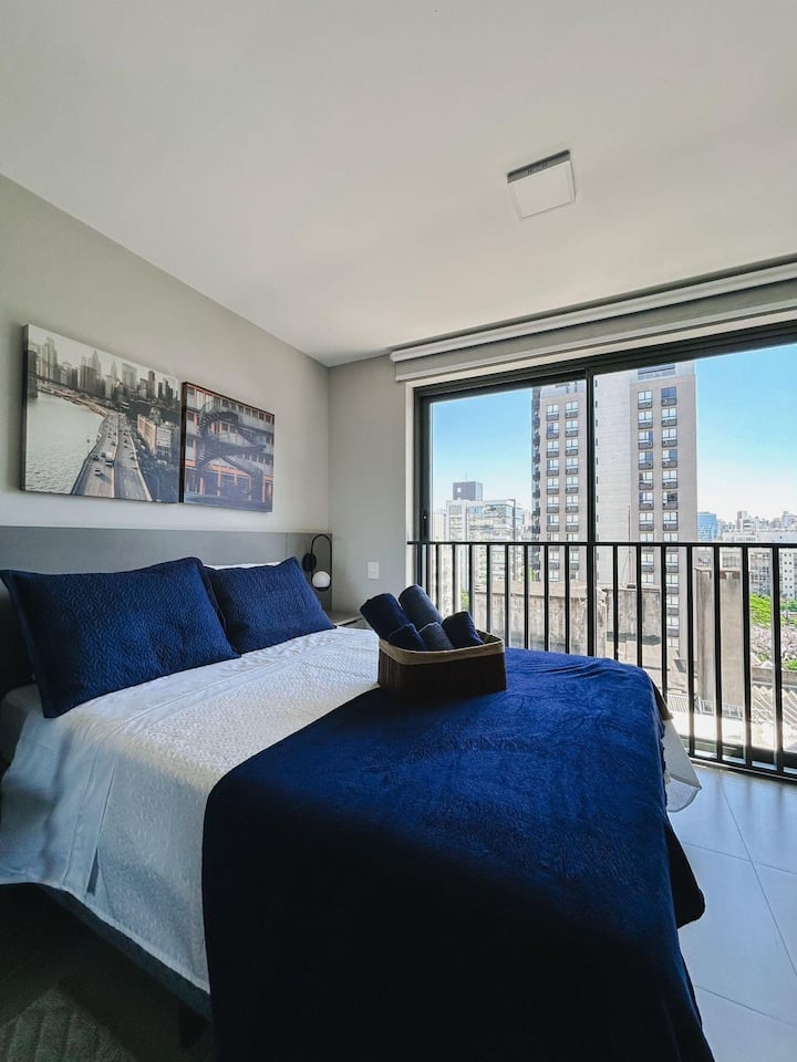 Studio Go24 Poa - Moinhos - Rooftop Com Piscina - Porto Alegre Airport (POA)