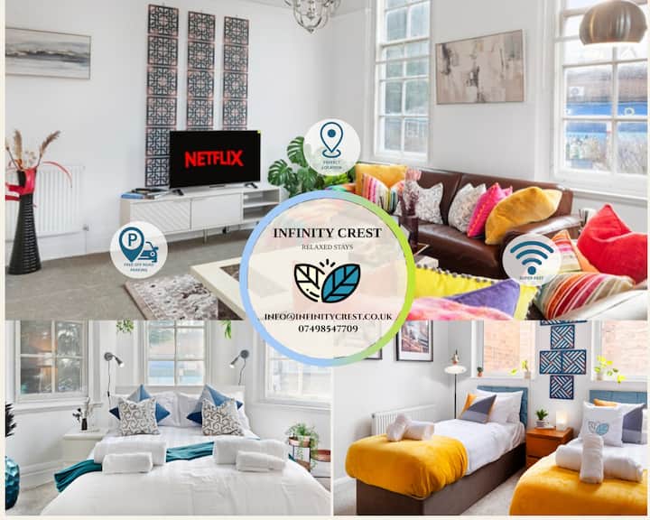 Supersize 2br 2bath Ecocrest－with Parking－5guests - Nottingham