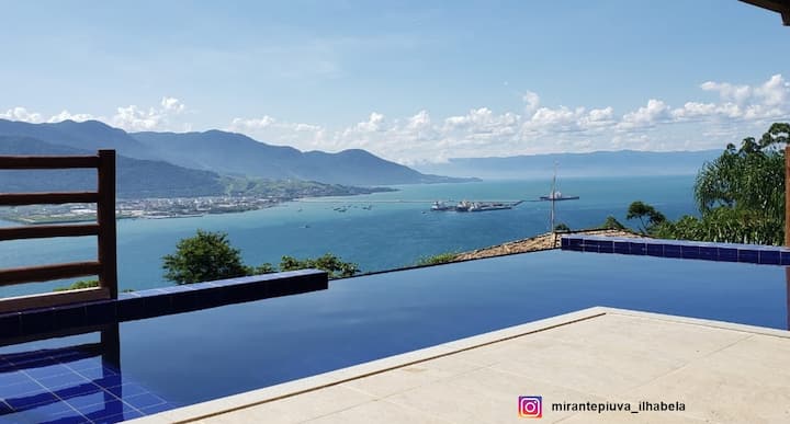 Casa Com Piscina E Vista Deslumbrante Para O Mar - Ilhabela