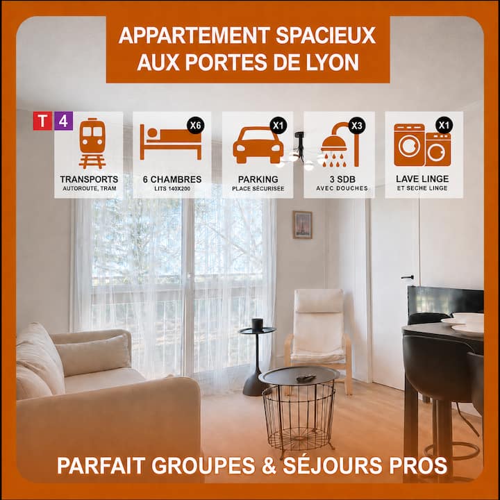 St Fons-proche De Lyon, 6 Chambres, Rénové - Corbas
