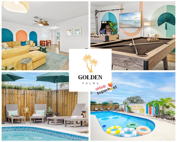 Lrg Heated Pool | Fire Pit | Game Rm | Family Fun - Indian Rocks Beach, FL