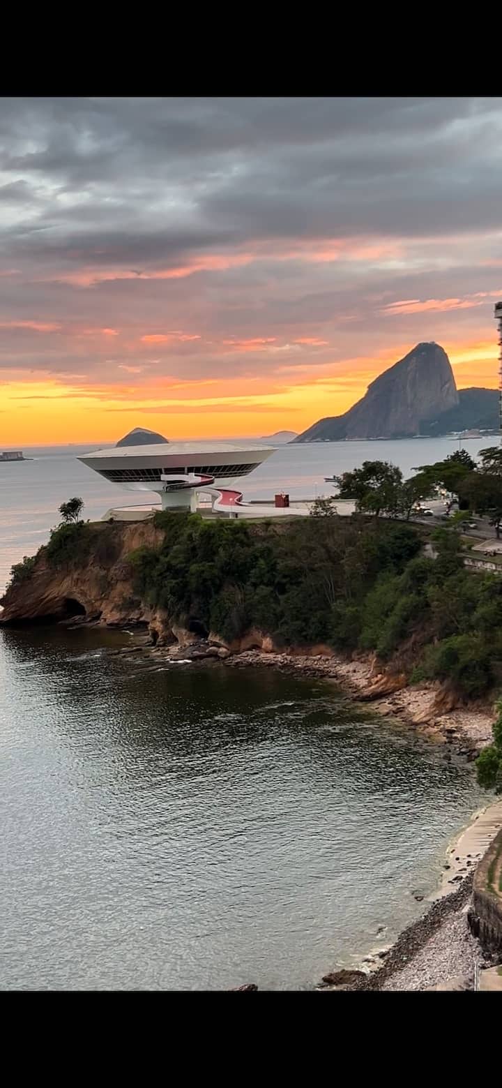 Apartamento 3 Quartos E Garagem, Frente Total Mar - Niterói
