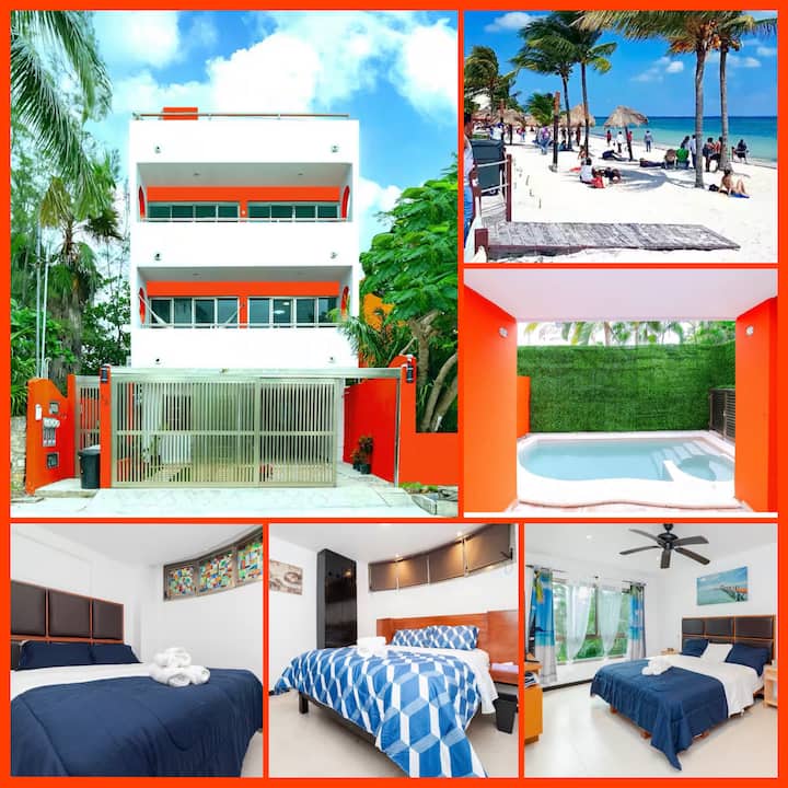 2 X Beach Apartments - Pool, 3br, 3bth, Kitchen - Isla Mujeres