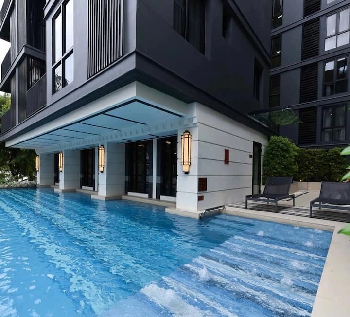 Bts Phloen Chit市中心宠物公寓一卧近商场近医院月租crypto特惠 - Bangkok