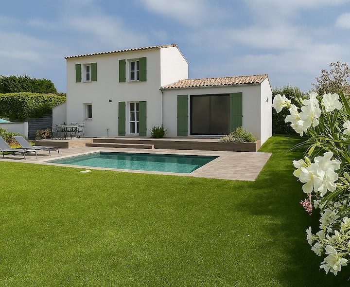 Maison Jardin-piscine, 5 Chambres, 400m Plage - La Couarde-sur-Mer