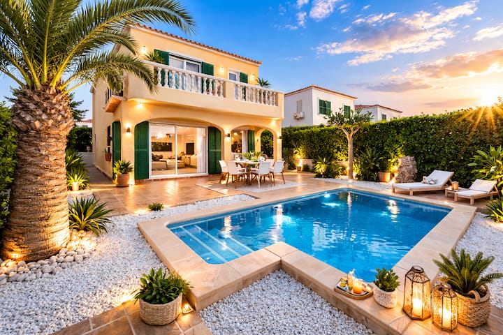 Nagore Villa Con Piscina Calan Blanes - Minorque