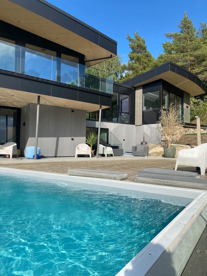 Nybygd Hytte På øY Med Basseng - Kristiansand