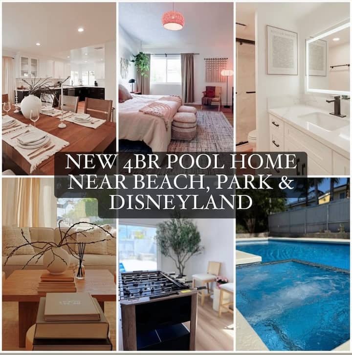 New 4br Pool Home Near Beach,park&disneyland - Huntington Beach, CA