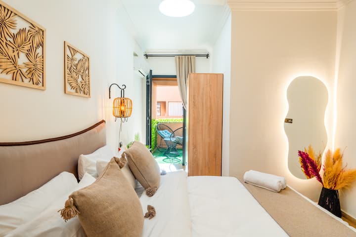 Lux Gueliz Center | 1br-balcon-projecteur-confort - Marrakech