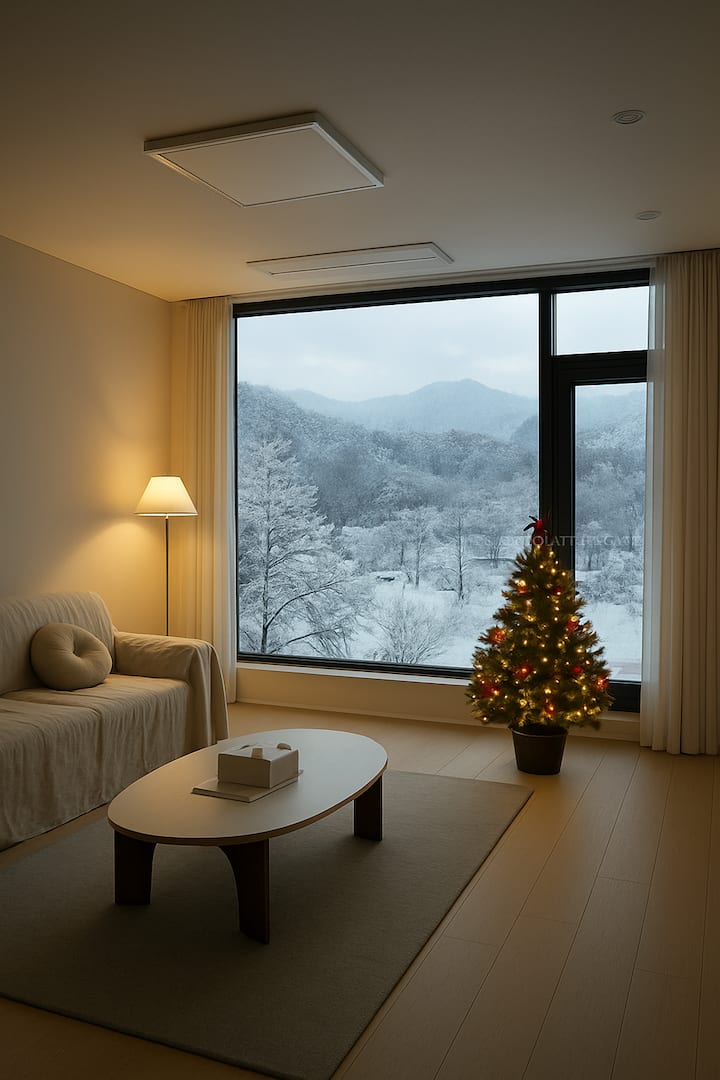 2025신축+통창뷰+바베큐+무료)스크린골프,다트+헬스장+빔프로젝터+넷플릭스+보드게임+포토존 - Chuncheon-si