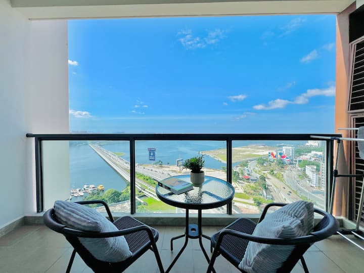New! Lux Full Seaview Rnf 4r3b 600mb Wifi  8-12pax - Johor Bahru