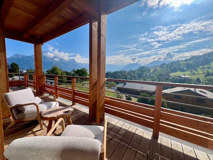 Chalet Pégase 5 Chambres Avec Vue Mont Blanc - Combloux