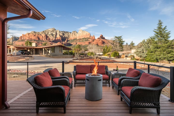 Walk To Uptown + Hot Tub, Firepit, Epic Views - Sedona, AZ