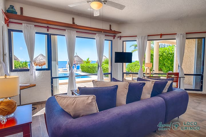 Newly Renovated Groundfloor Beachfront Condo! - Akumal