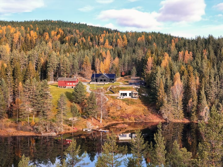 Moderne Off-grid Småbruk I Skogen Med Spa Anlegg - Norway