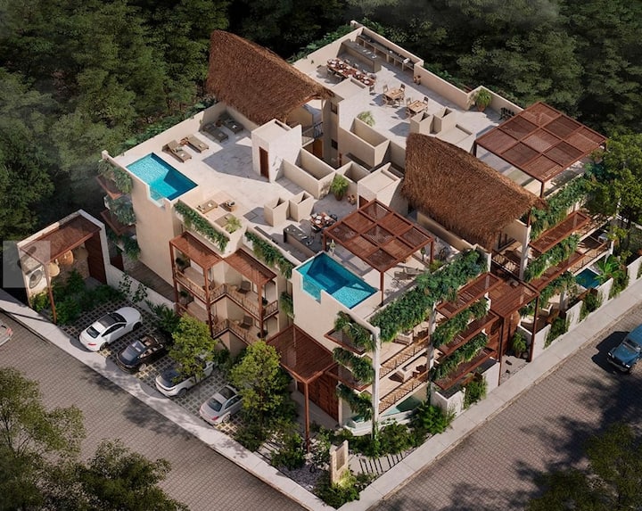 Pentgarden 2bedroom/privatepool & Terrace-laveleta - Tulum