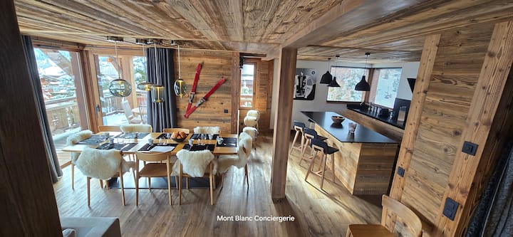 Chalet Luxe, Spa, Vue Mont-blanc,  Famillial,  Ski - Sallanches