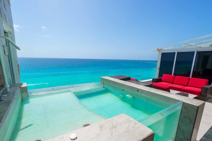 Ph Con Alberca Privada Frente A La Mejor Playa - Cancún