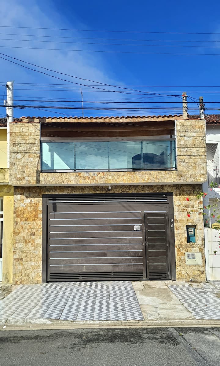 Casa Na Praia Grande 12 Pessoas  Wi-fi - Praia Grande