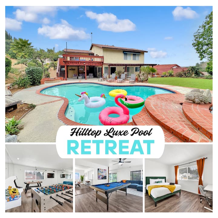 Hilltop Luxe Pool Retreat - Whittier, CA