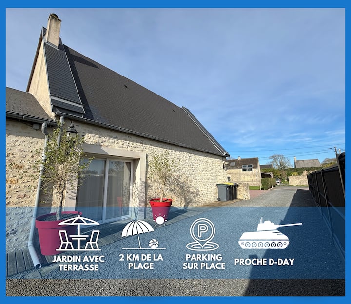 Rivage Spacieux Près D'omaha Beau Jardin Terrasse - Département Calvados