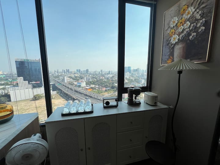 <15b3>rama9 Duplex Room#rca#hospital#max6ppl - Bangkok