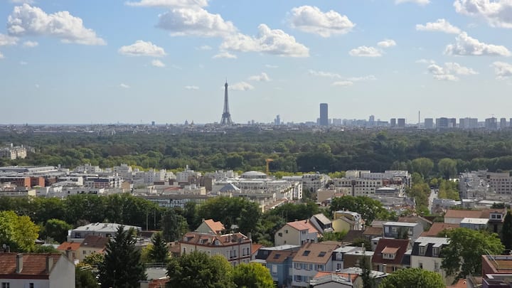 Chambre Privée Xxl Avec Vue Panoramique Sur Paris - Suresnes