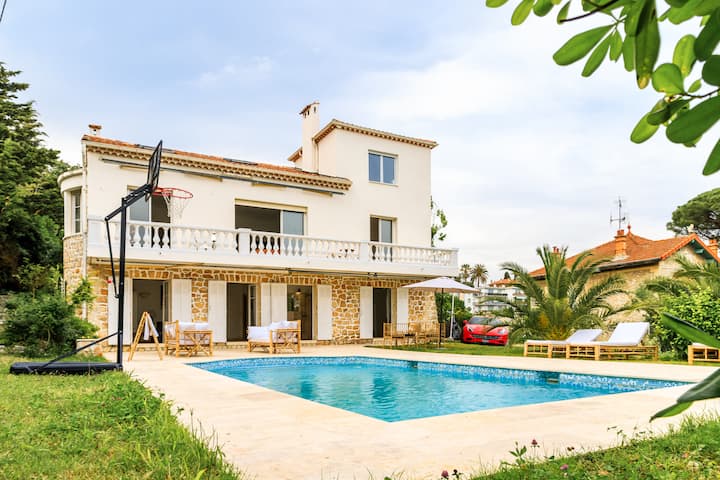 Grande Villa Proche Plage-vue îLes +Baie De Cannes - Cannes