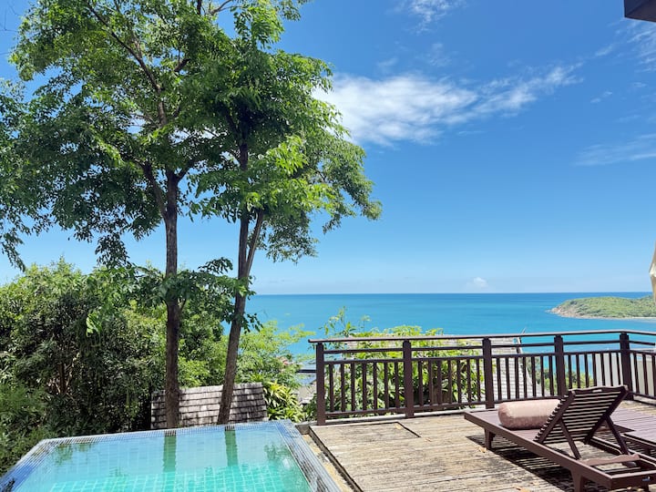 Two Bedrooms 4 With Pool And Sea View - Koh Samui