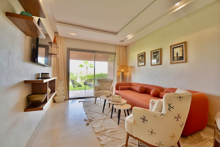 Appartement Rdj - Golf, Piscine, Restaurants - Marrakesh