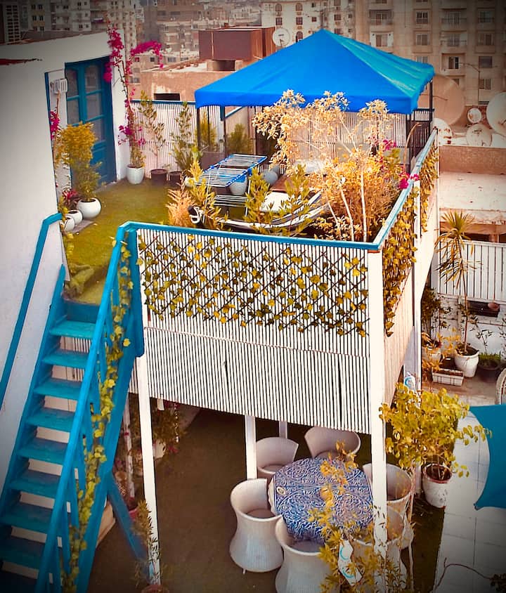Roof Apartment Patio In Maadi  𓋹𓂀 Memphis 𓂀𓋹 - Egypt