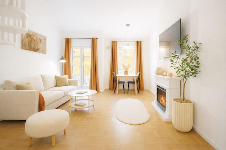 Modern Gallery Loft W/ Fireplace, Garden & Parking - Bavaria