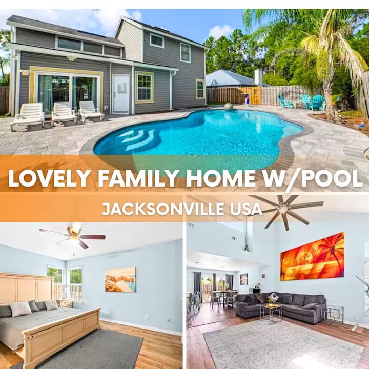 Lovely Family Home 3br 2ba W/ Pool Downtown Jax - Jacksonville, FL