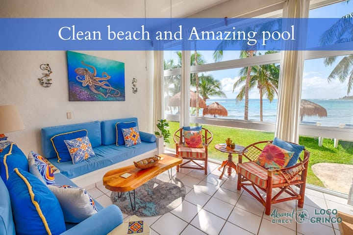 New! Ground Level Condo Right By The Sea! Pool! - Akumal