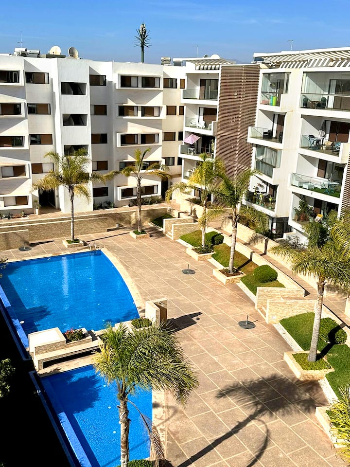Founty Centre Piscine, Spacieux ,Lumineux| Fibre - Agadir