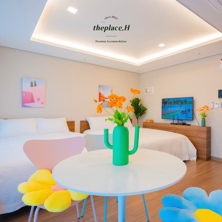 Theplace.h-23 > 2beds | 오픈형 스테이 & 욕조 | 최대4인 - Busan
