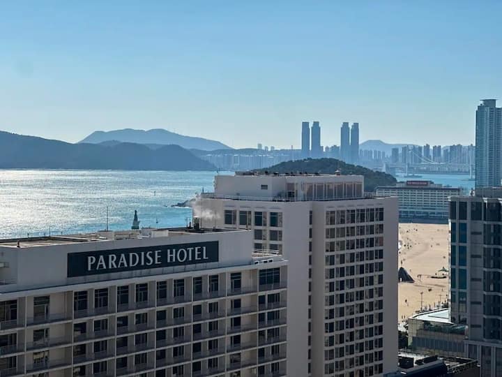 / Mild / #오션시티뷰#초고층#해변워터파크도보1분#넷플릭스#해운대가성비호텔#취사가능 - Busan