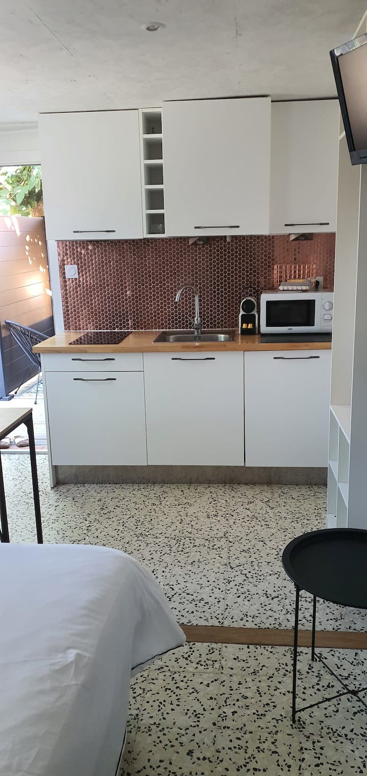 Studio Plage 150 Mètres, Alba Côté Jardin - Saint-Cyprien Plage