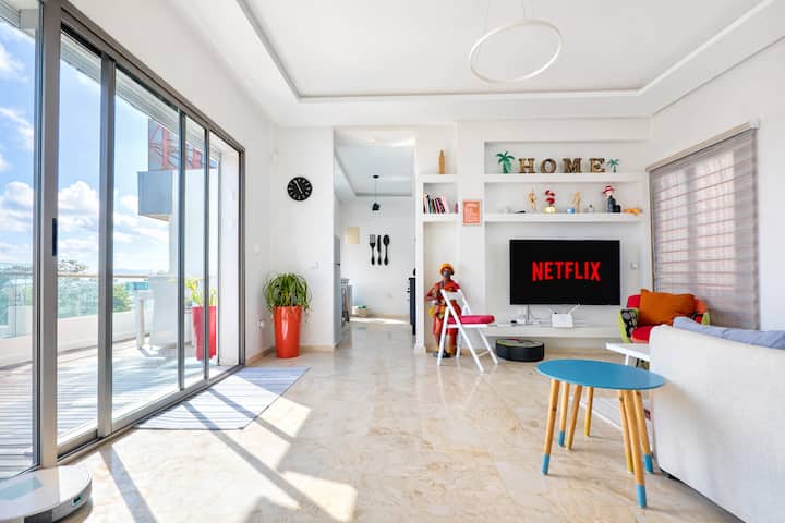 Penthouse With Panoramic Rooftop Terrace - Mohammédia