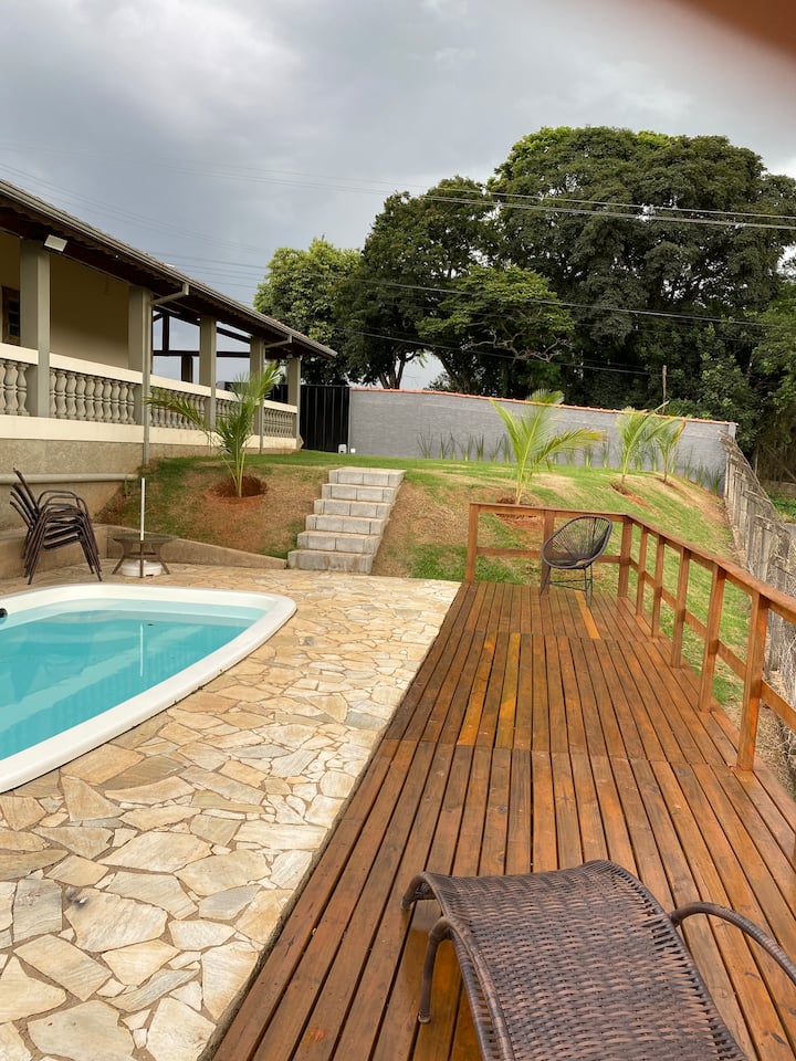 • Chácara Naldo Piscina Deck Madeira - Socorro