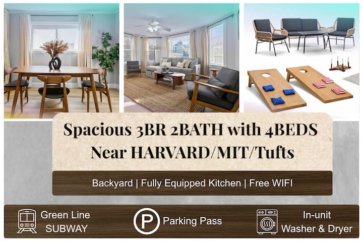 Spacious W Yard + Outdoor +Parking | T Harvard Mit - Cambridge, MA