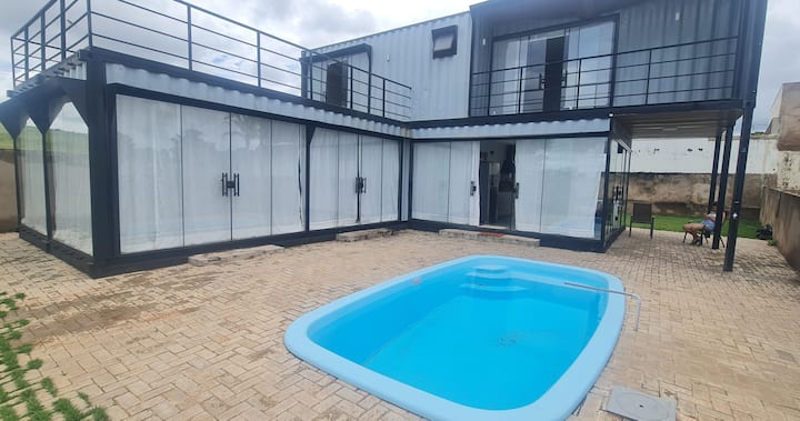 Gostoso Conteiner Represa  Avaré Com Piscina E Ar - Avaré
