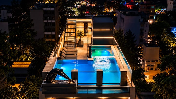 Top Luxury Penthouse 14br Park 2 Pools Events Ok - Prado