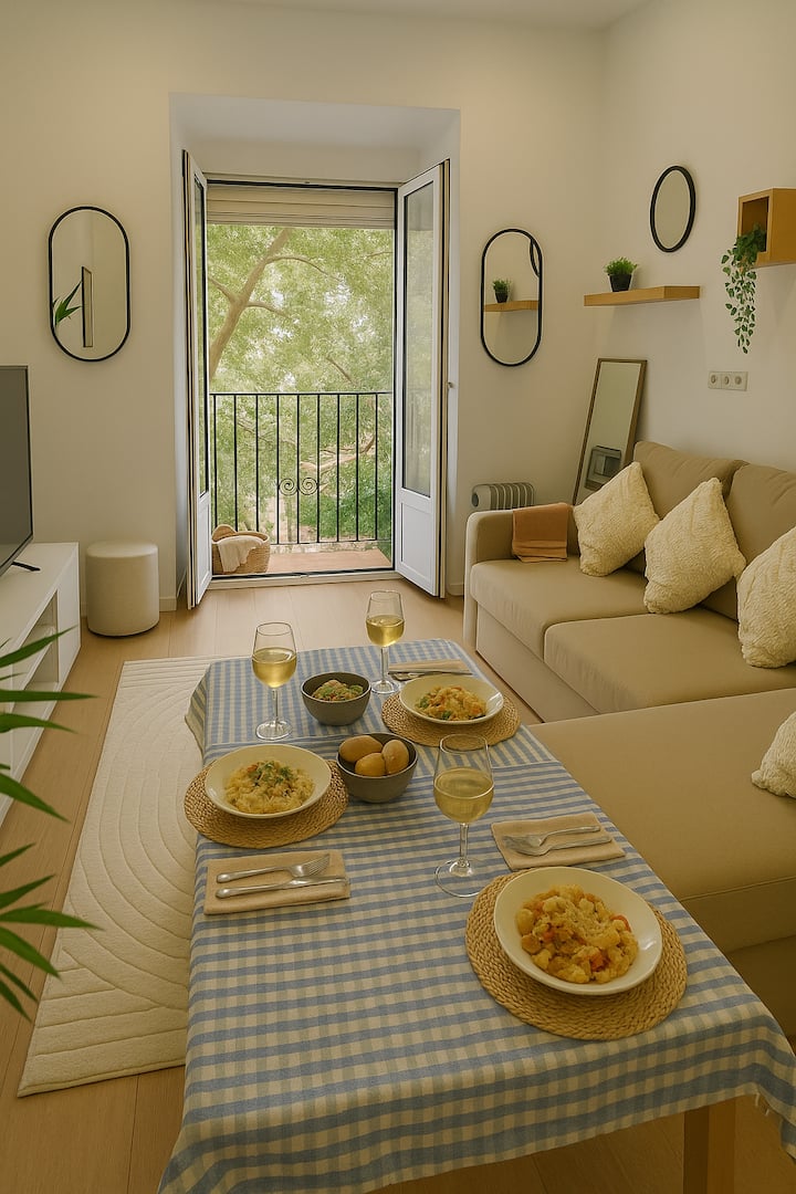 Luminoso 2 Hab Con Terraza Hasta 6 Pax - Madrid