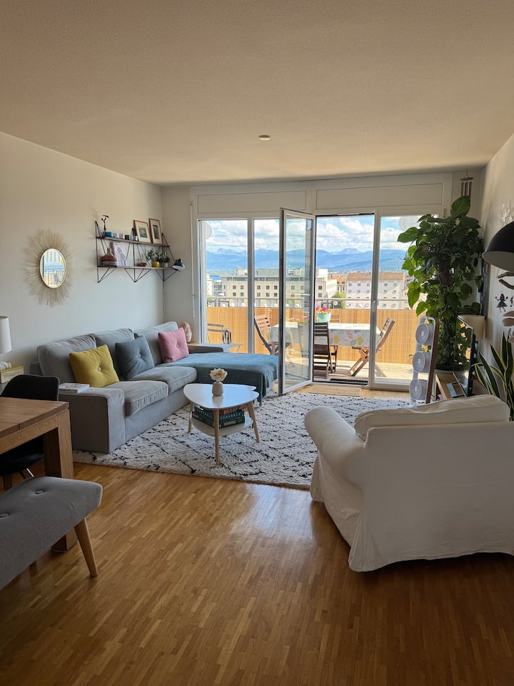 Entire Flat With Panoramic Mont Blanc View - Nyon