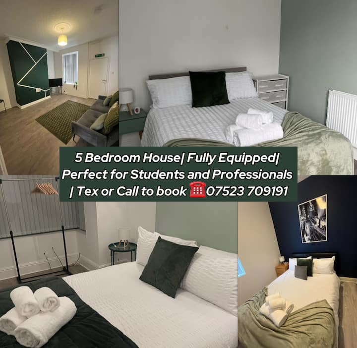 5 Bedhouse | Suitable For Students & Professional - Leeds
