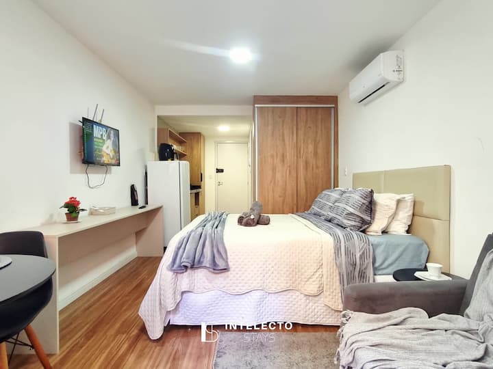 Apt 204 Central, Pool, Gym, Air Conditioning - Poços de Caldas