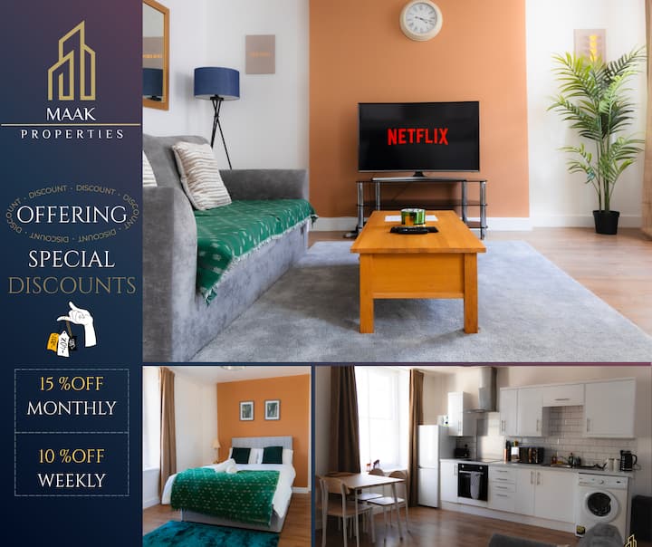 Spacious 2br Flat Sleeps 5 | Work & Family Stay - Dunster