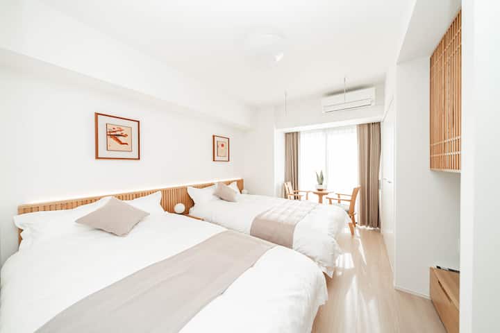 502房间。押上站6分钟，近晴空塔，直达浅草、上野、银座、涩谷、机场。最多3人。行李寄存。 - Tokyo