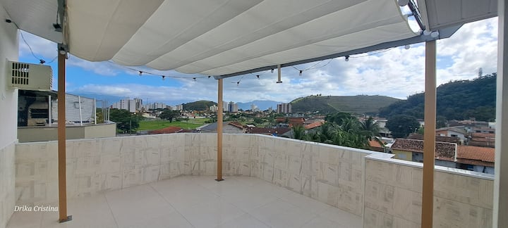 Cobertura Duplex Com Terraço Gourmet, Ducha E Ar - Caraguatatuba